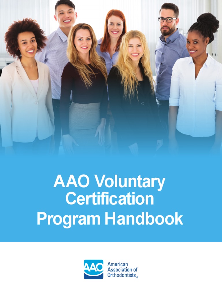 AAO Voluntary Cerftification Handbook | PDF | Orthodontics ...