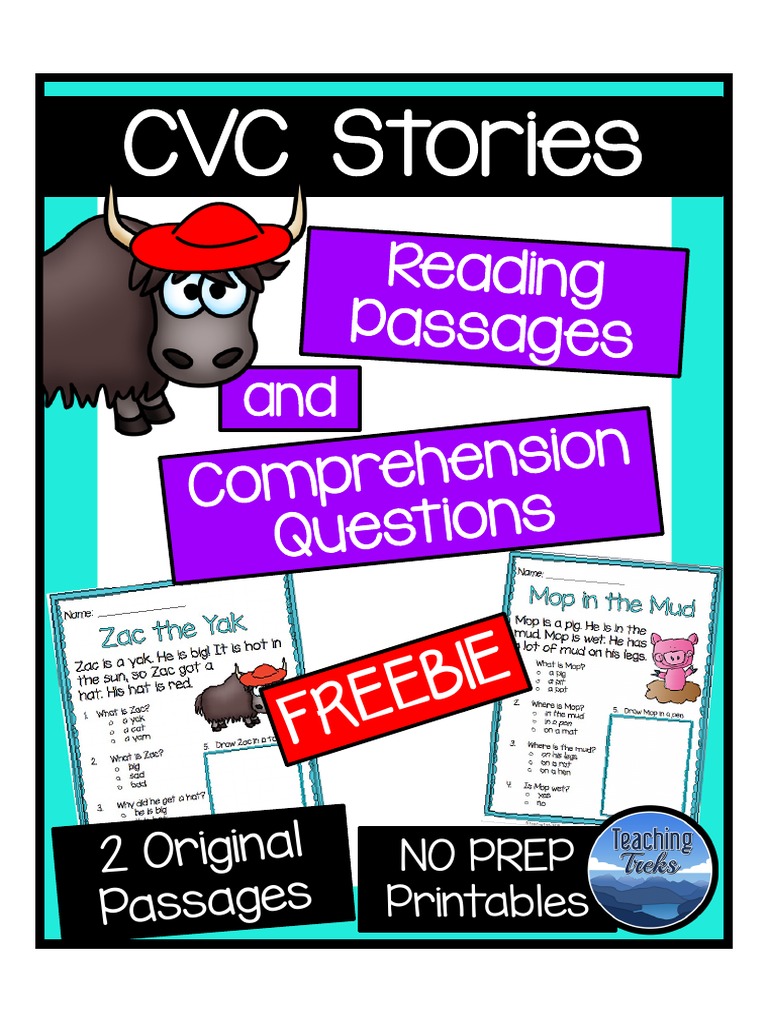 CVC Stories: Reading Passages Comprehen Sion Questions | PDF | Civil ...