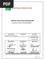 Hazardous Energy Control Procedure: Lockout/Tagout Sheet | PDF | Safety