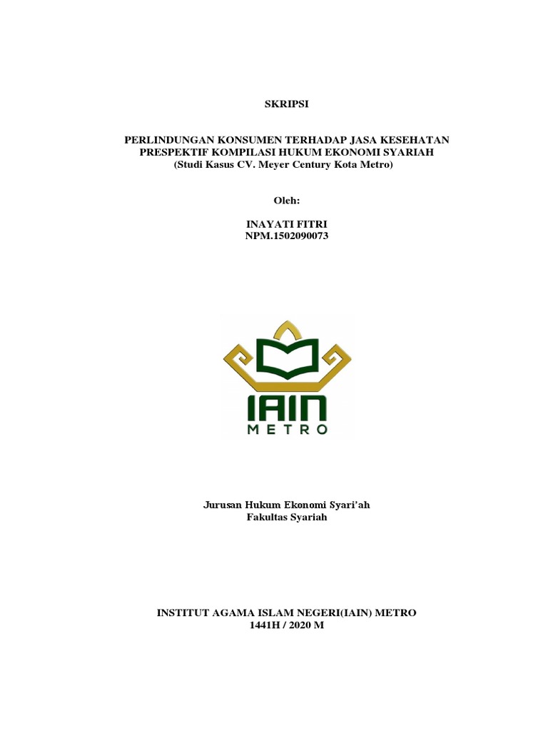 SKRIPSI INAYATI FITRI - Perpustakaan IAIN Metro | PDF