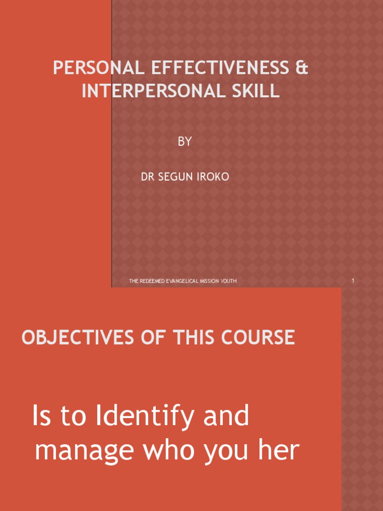 Personal Effectiveness & Interpersonal Skill | PDF | Extraversion And ...
