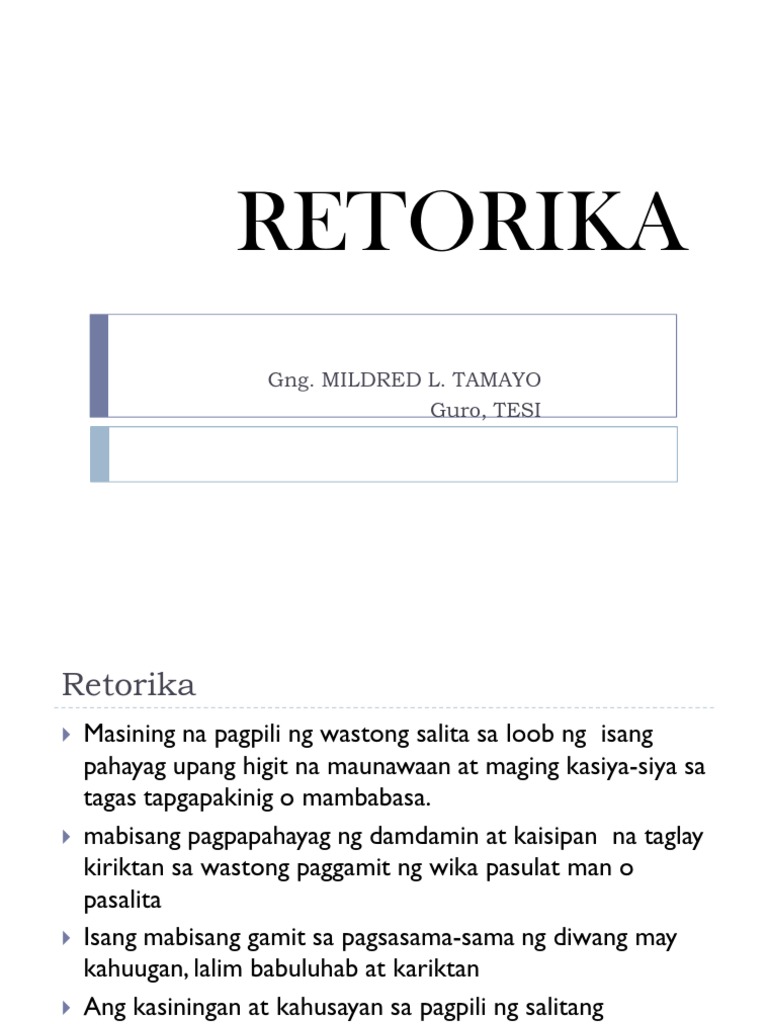 RETORIKA | PDF