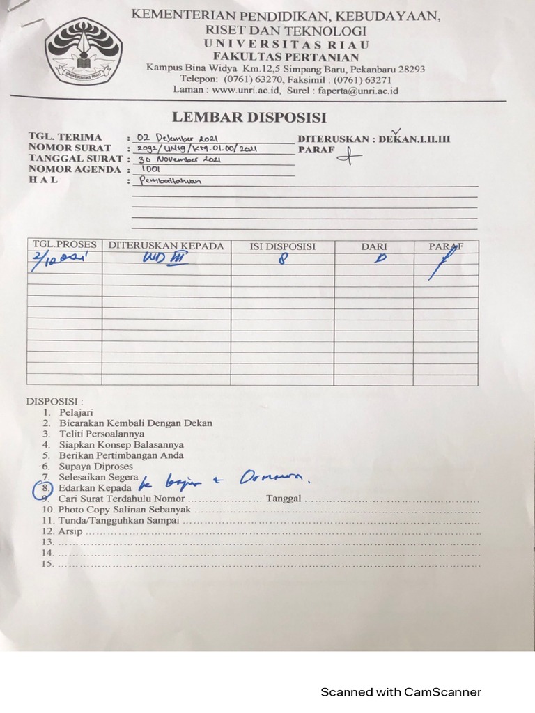 Disp. Pemberitahuan Dari wr3 | PDF