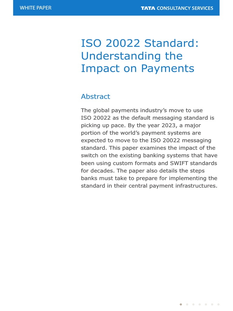 ISO 20022 Standard: Understanding The Impact On Payments | PDF | Banks ...