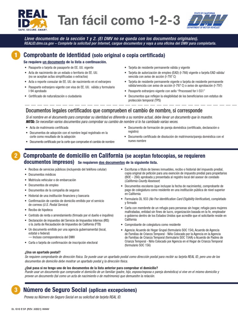 Tan Fácil Como 1-2 - 3: Comprobante de Identidad | PDF | Certificado de ...