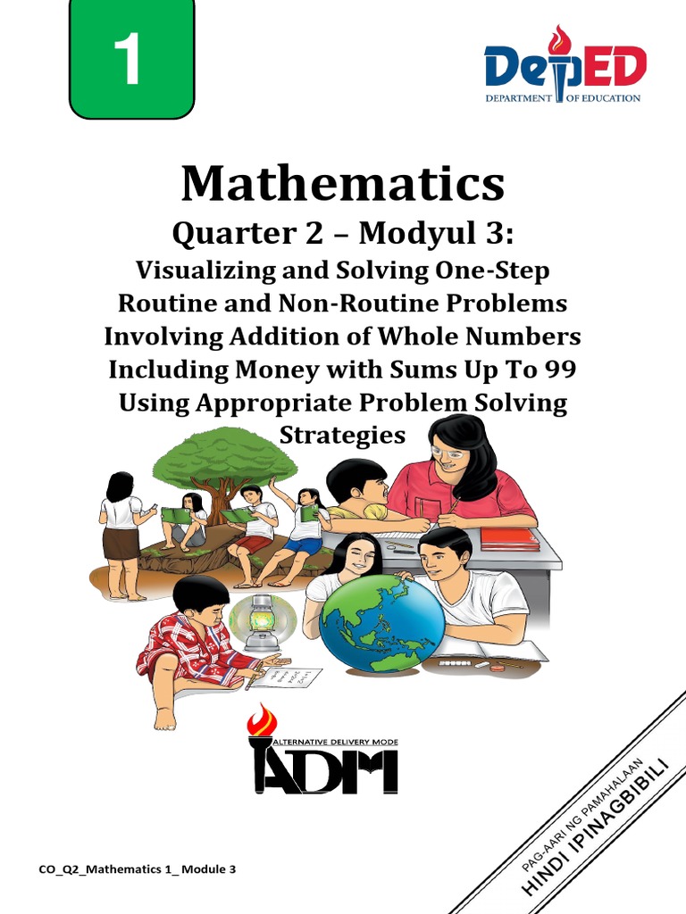 Math1 Q2 Mod3 Visualizing and Solving One Step Routine and Non Routine ...