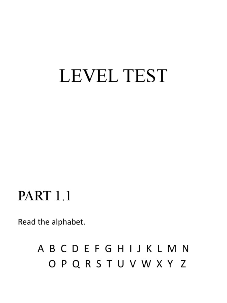 LEVEL TEST-WPS Office | PDF