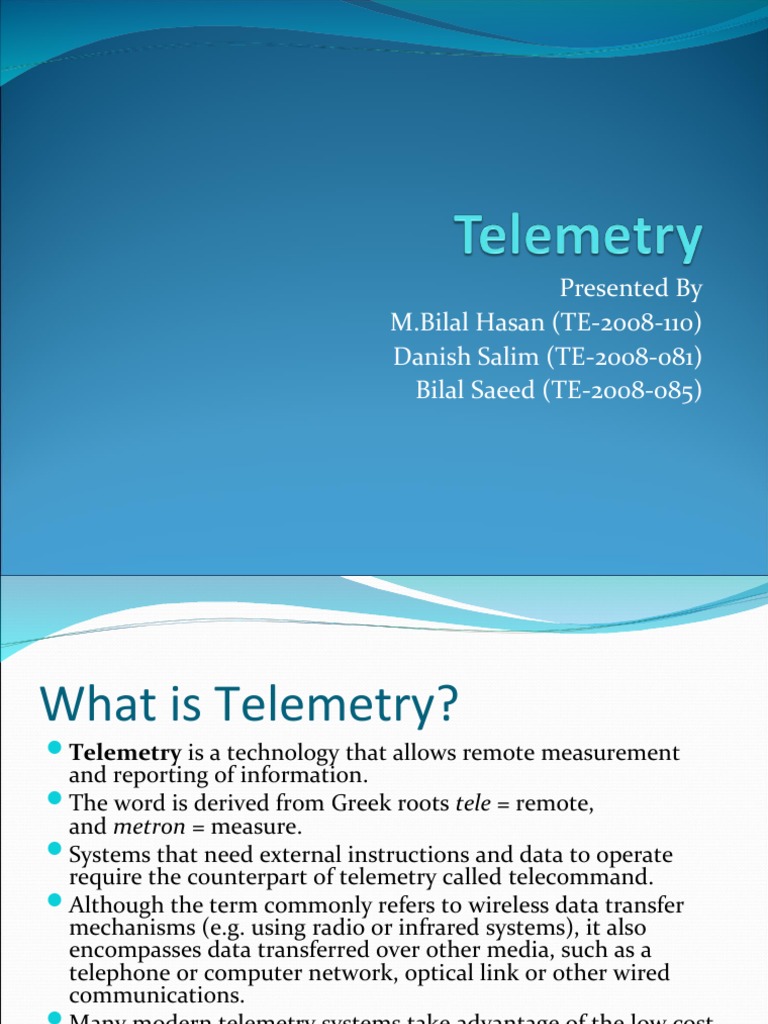 Telemetry Systems Explained | PDF | Telemetry | Electromagnetic ...