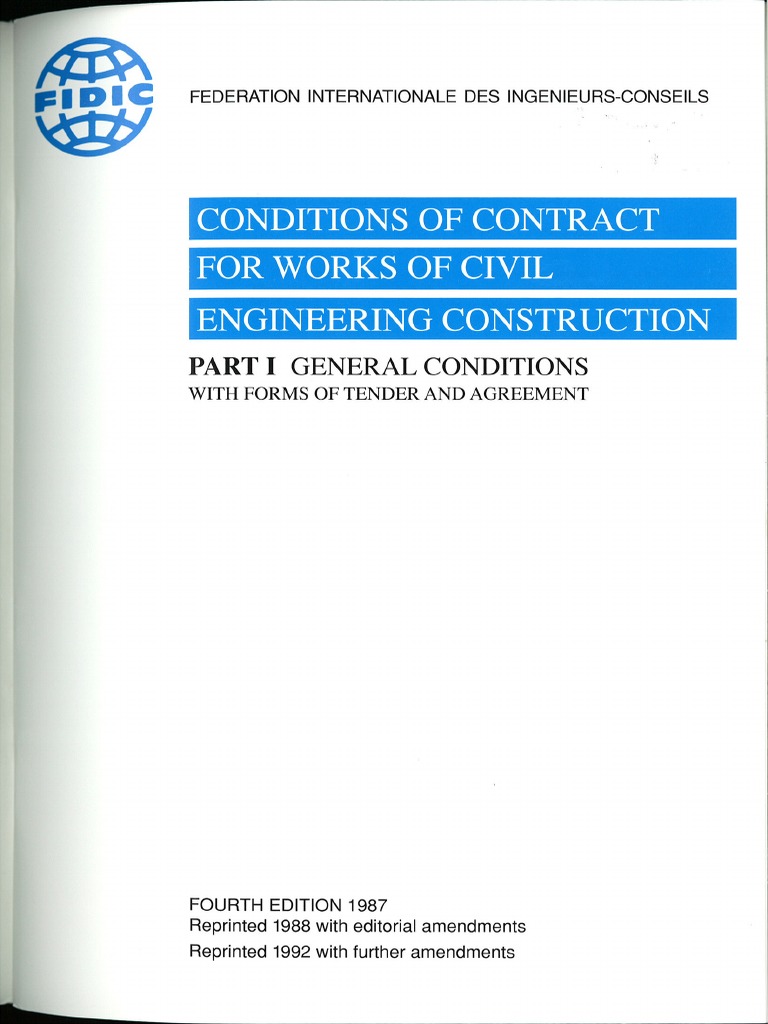 Fidic Red Book 1987 Pdf