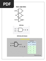 3input Logic Gates Diagram and Truth Tables | PDF