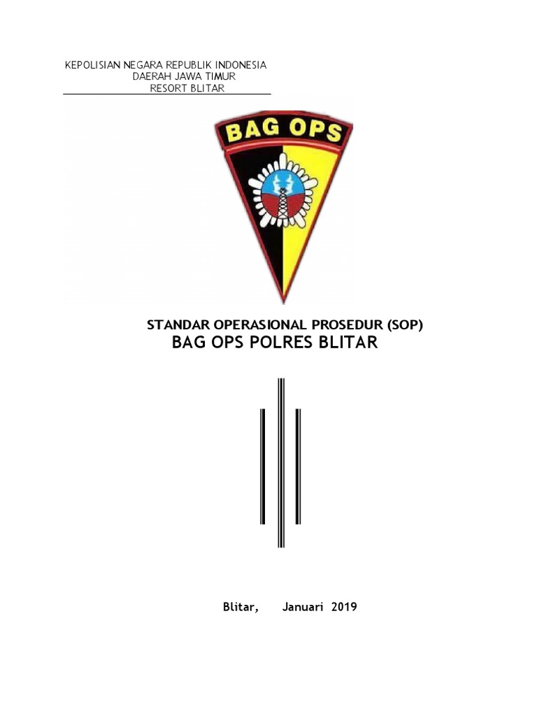SOP Bag Ops Polres Blitar 2019 | PDF