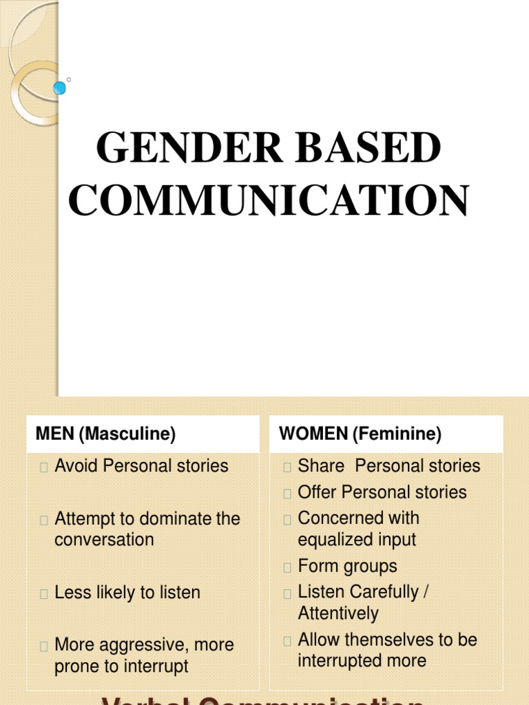 Gender Based Communication | PDF