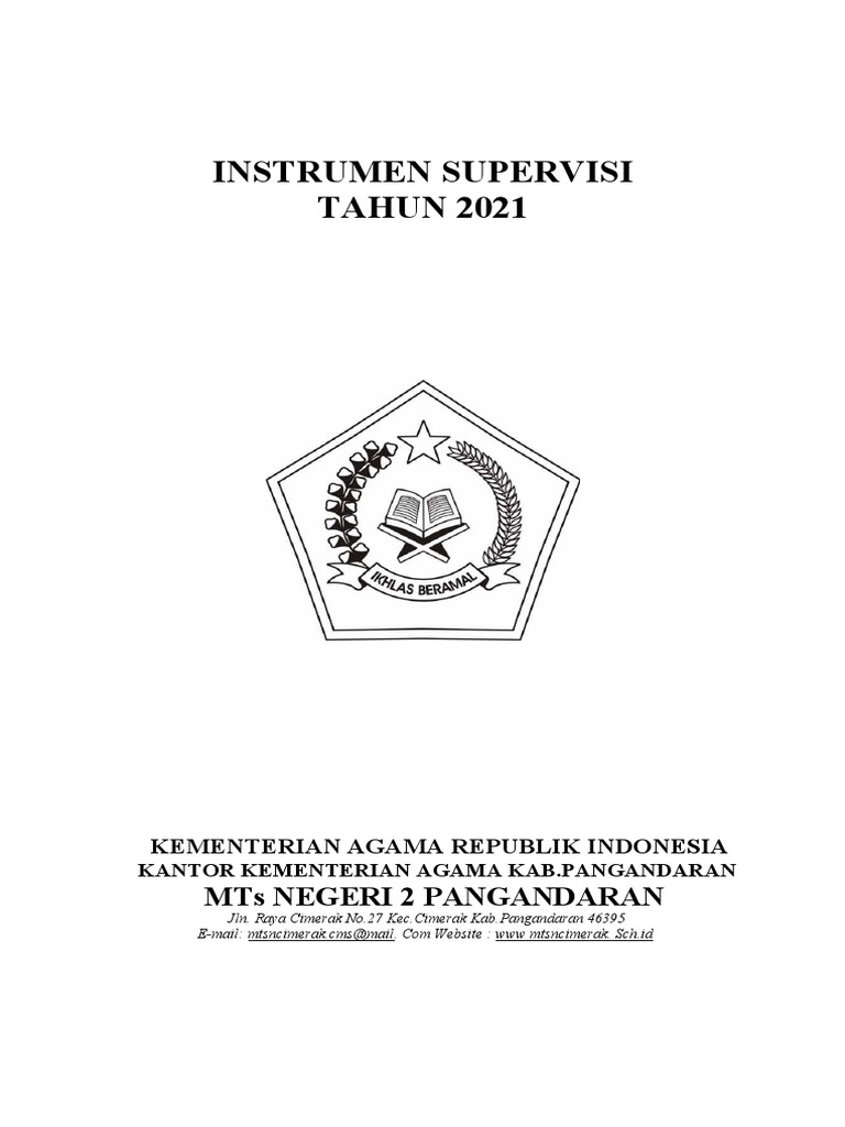 Cover Instrumen Supervisi | PDF