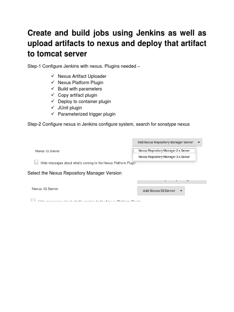 Nexus Integration in Jenkins | PDF | Software Repository | Information ...