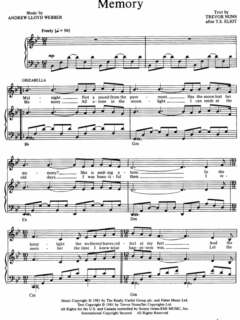 Memory from Cats: Lyrics and Meaning | PDF
