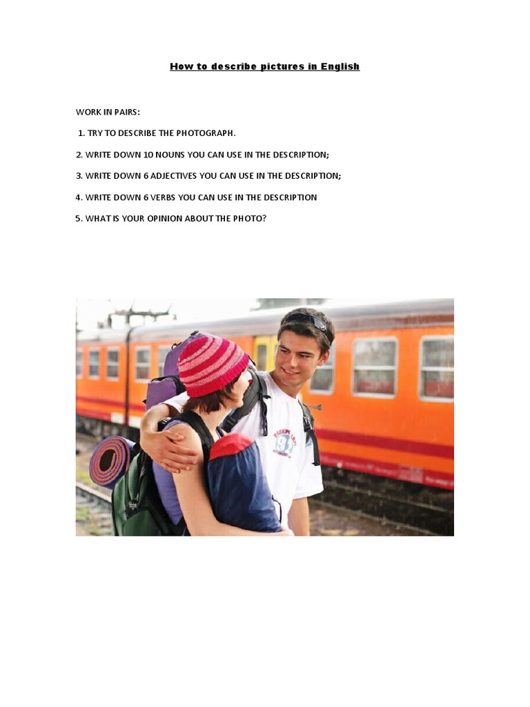 Describing Pictures in English Guide | PDF | English Language ...