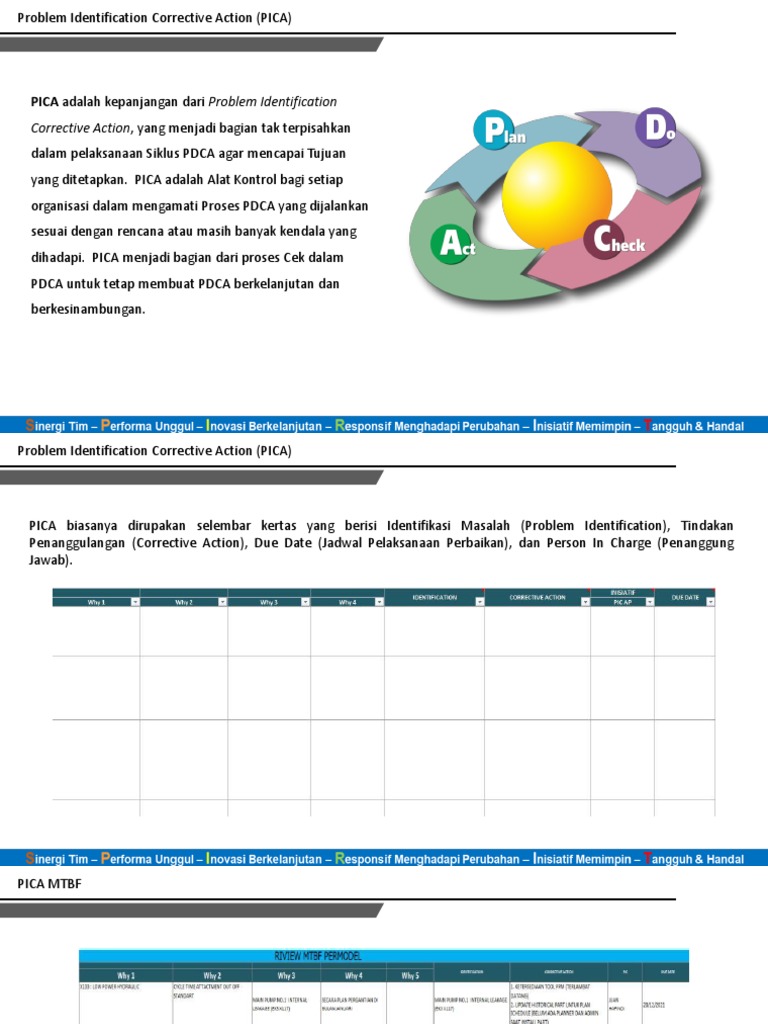 Problem Identification Corrective Action (PICA) - JIMMY INDRIANTO | PDF
