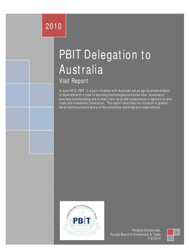 Australia Visit Report | PDF | Iron Ore | Agriculture
