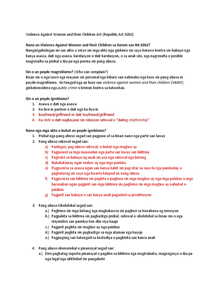 VAWC IEC Content | PDF