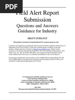 Field Alert Report Submission Questions and Answers Guidance For ...