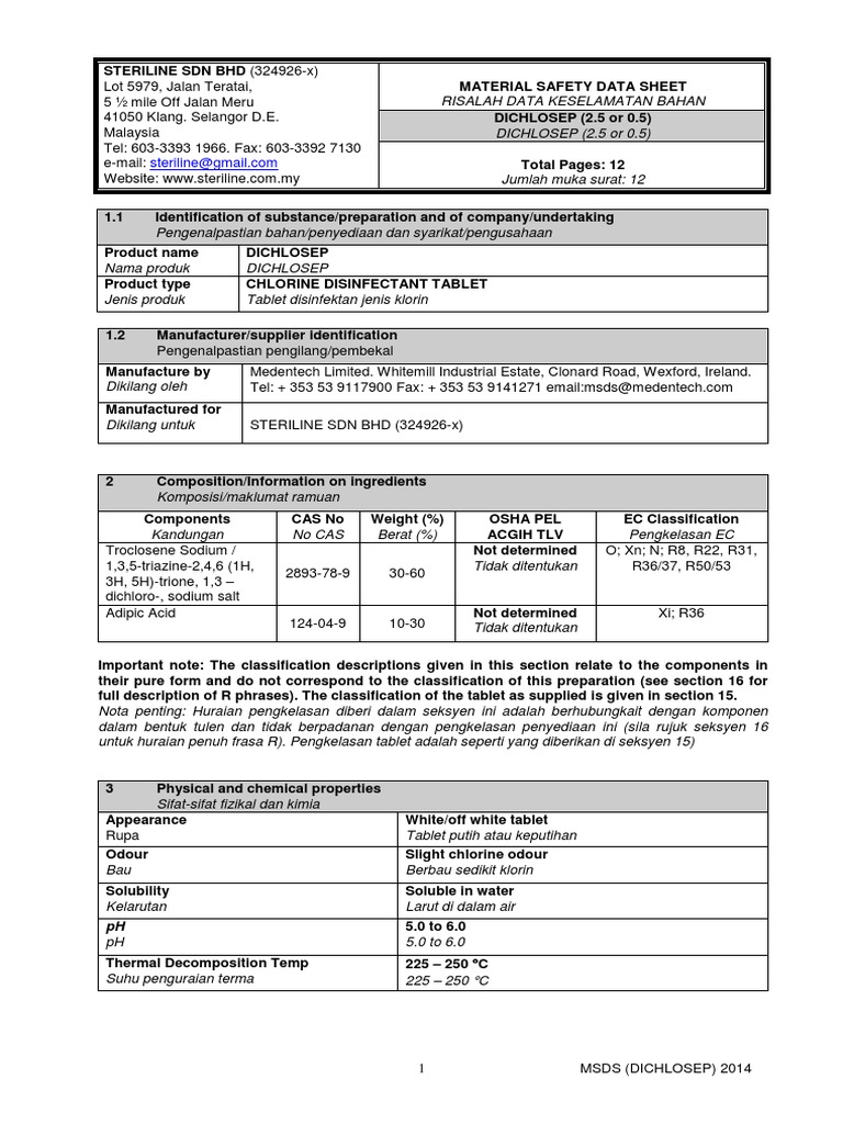Material Safety Data Sheet Pdf Dangerous Goods Toxicity 59 Off