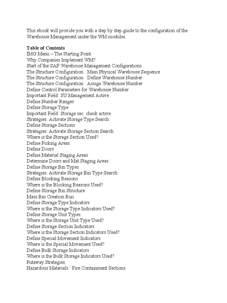 A Step by Step Guide To The SAP WM Warehouse Management Configurations ...