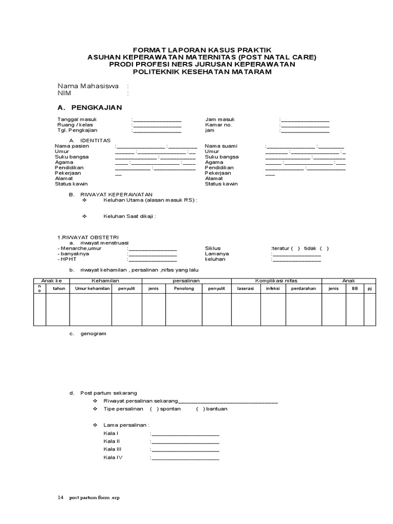 Form PNC | PDF | Kesehatan Holistik