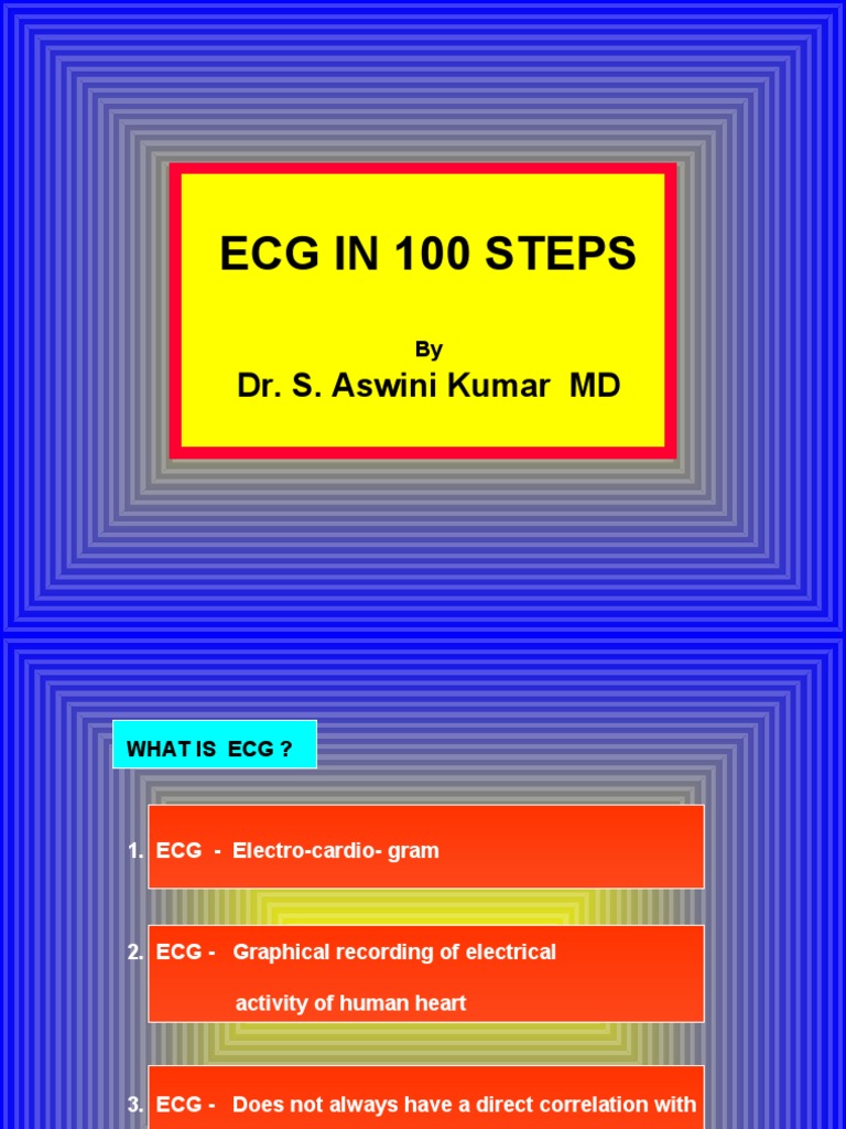 ECG in 100 Steps | PDF | Electrocardiography | Myocardial Infarction