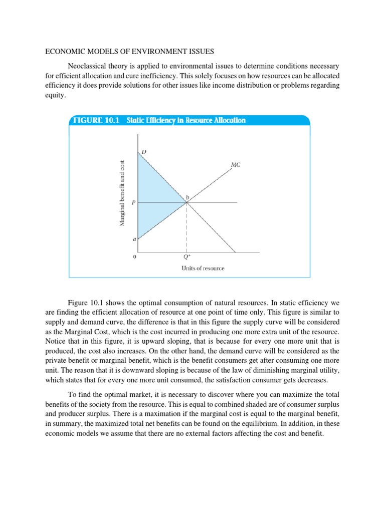 Economic Models of Environment Issues | PDF | Economic Surplus ...