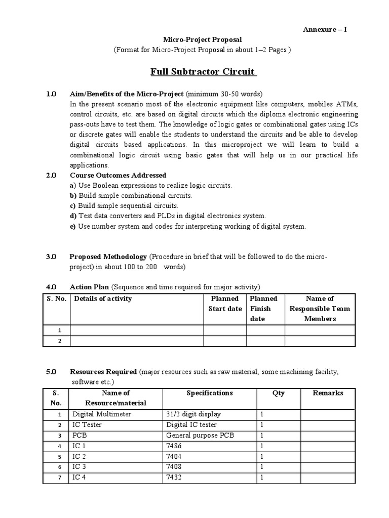 Micro Project Proposal and Report Format - 19-20 | PDF | Digital ...