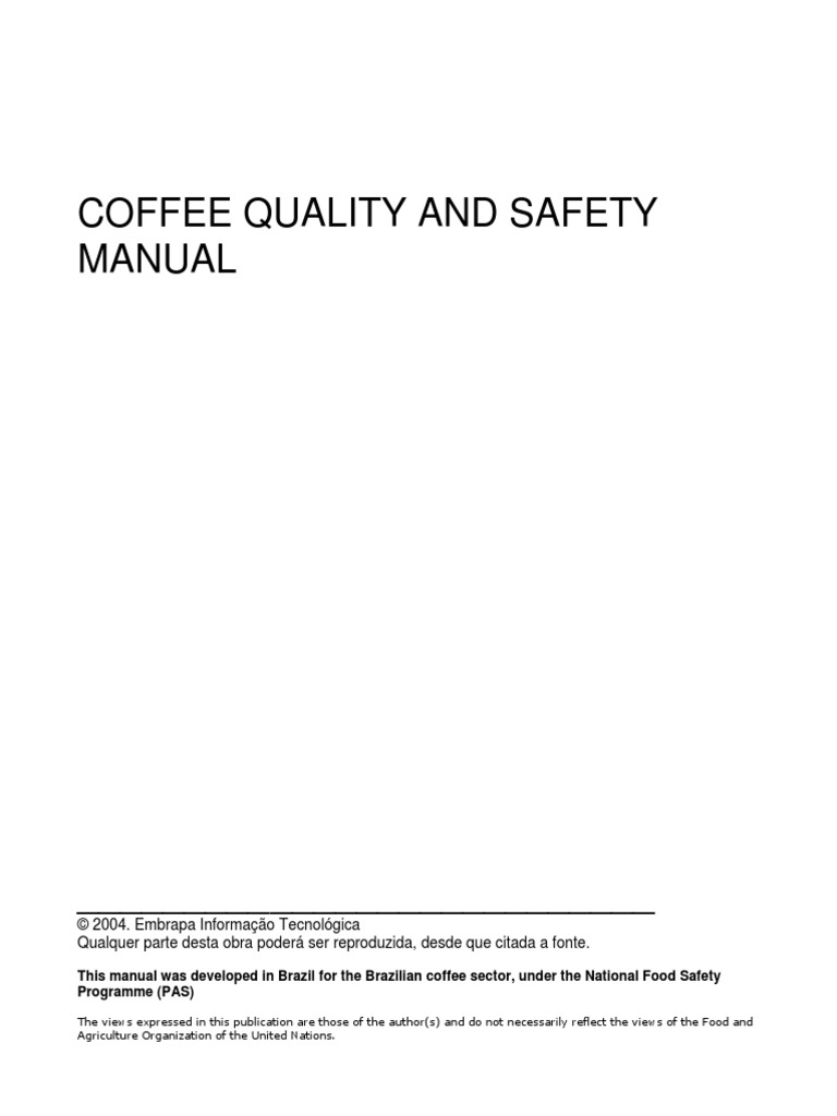 Brazil Coffee Manual | PDF