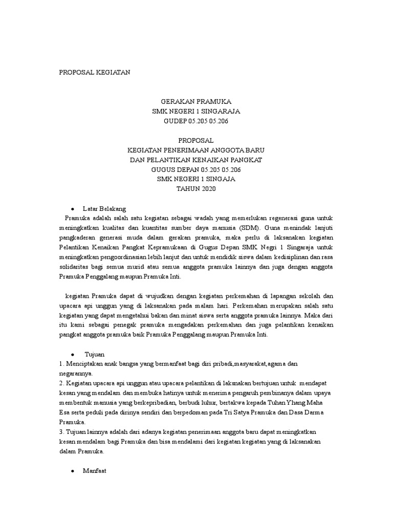 Proposal Bhs Indo 1 | PDF