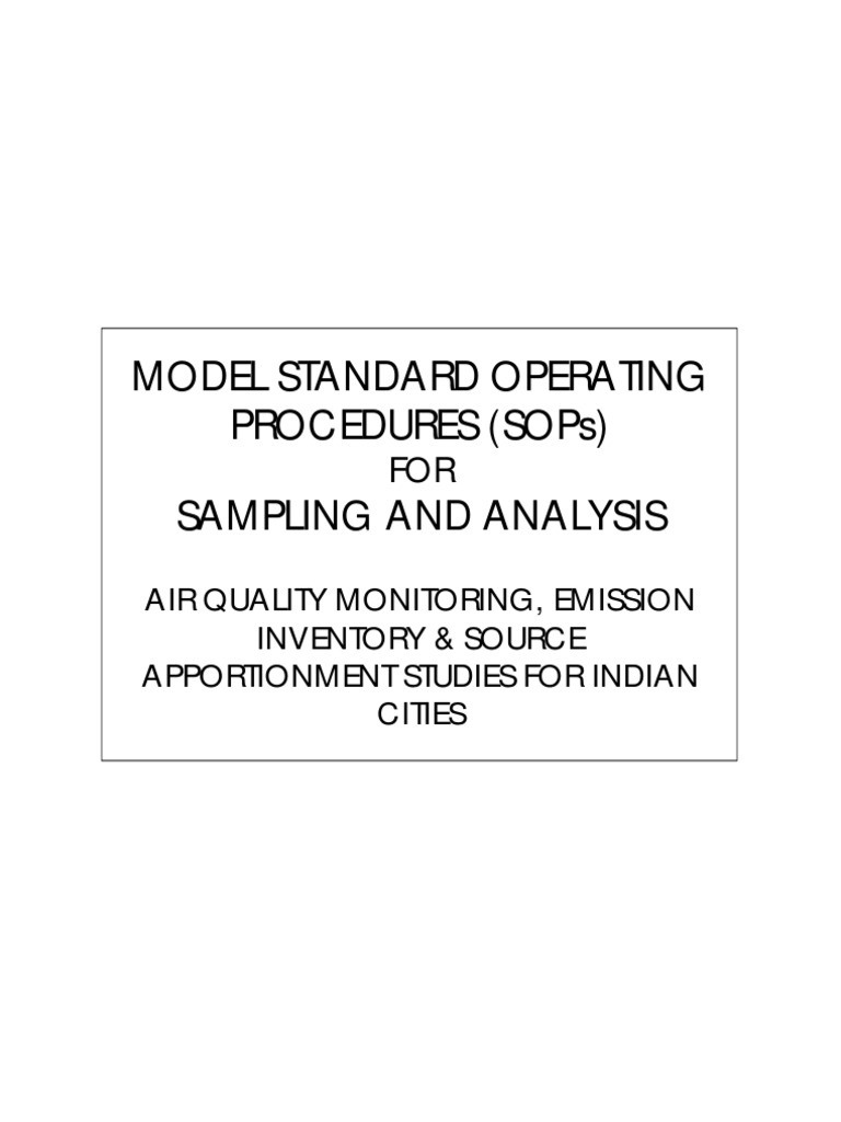 Sops For Sampling | PDF | Accuracy And Precision | Quality Assurance