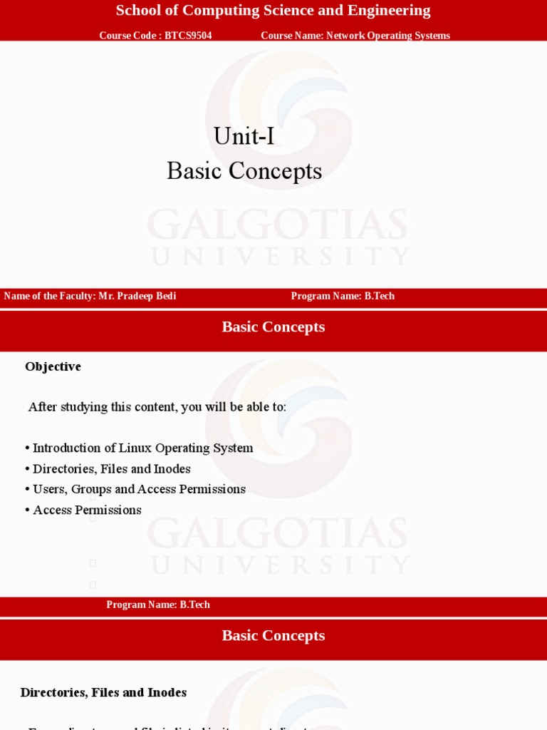 Unit-I Basic Concepts: Course Code: BTCS9504 Course Name: Network ...