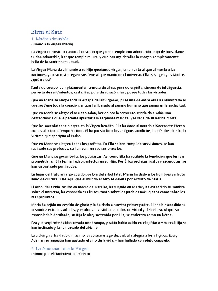 Himnos Marianos Efrén | PDF | María, madre de Jesús | Adán y Eva