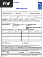 UN Women P11 Personal History Form | PDF