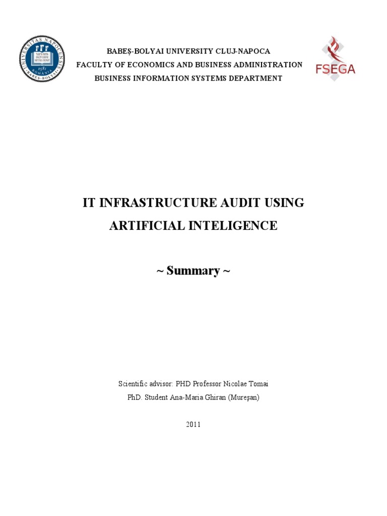 IT Infrastructure Audit Using AI - Muresan - Ghiran - Ana - Maria - en | PDF | Audit ...