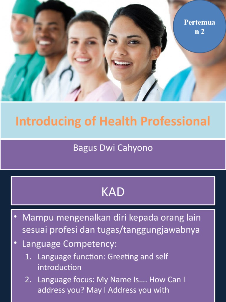 2 Introducing of Health Professional | PDF | Nursing | Medicine