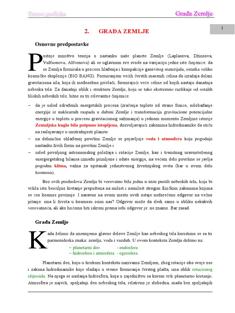 2 Gradja Zemlje | PDF