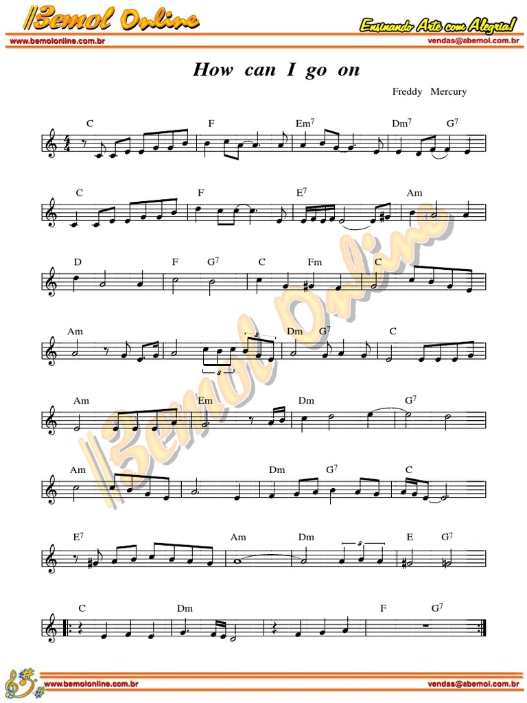 How Can I Go On - Freddy Mercury | PDF