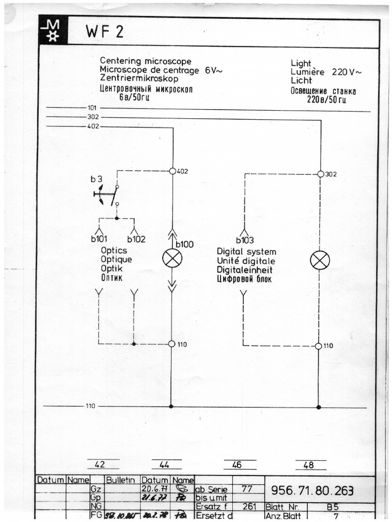 Mikron WF2 Stromlaufplan B5 | PDF