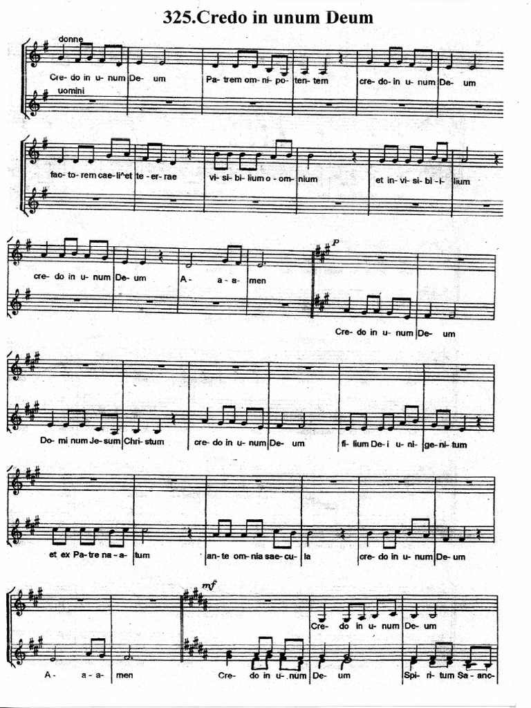 Credo in Unum Deum Balduzzi | PDF