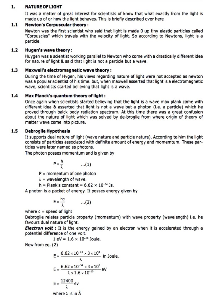 Understanding Light's Dual Nature | PDF | Photoelectric Effect | Light