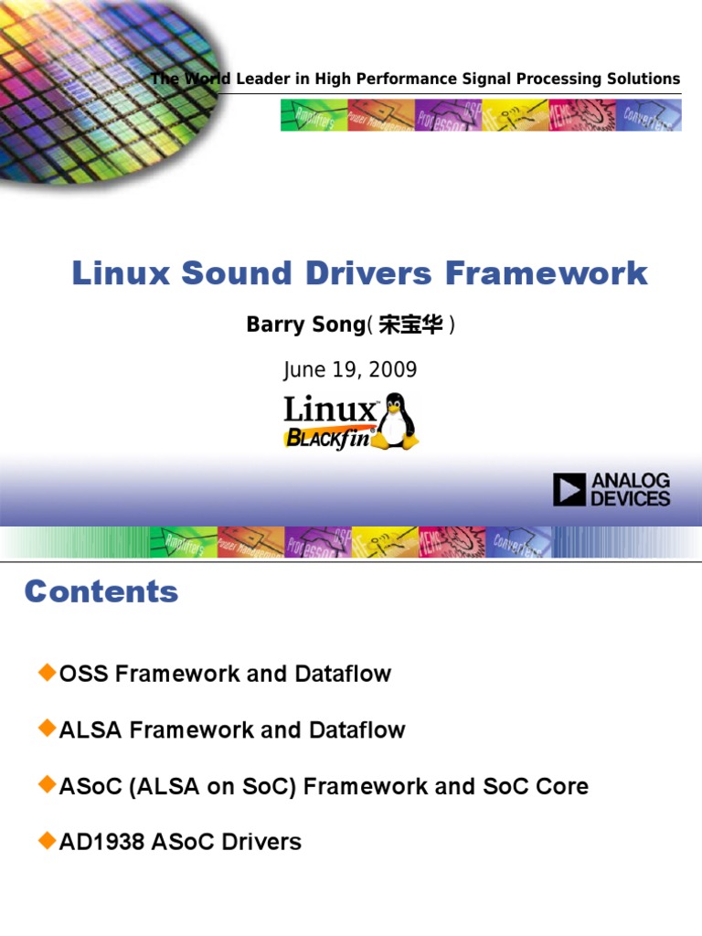 Linux Sound Drivers Framework: Barry Song (宋宝华) | PDF | Device Driver ...