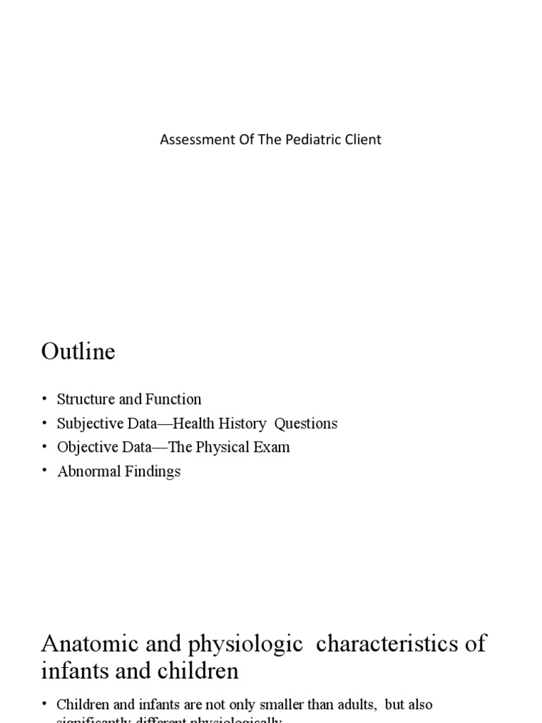 Unit VII Assessment of The Pediatric Client | PDF | Clinical Medicine ...