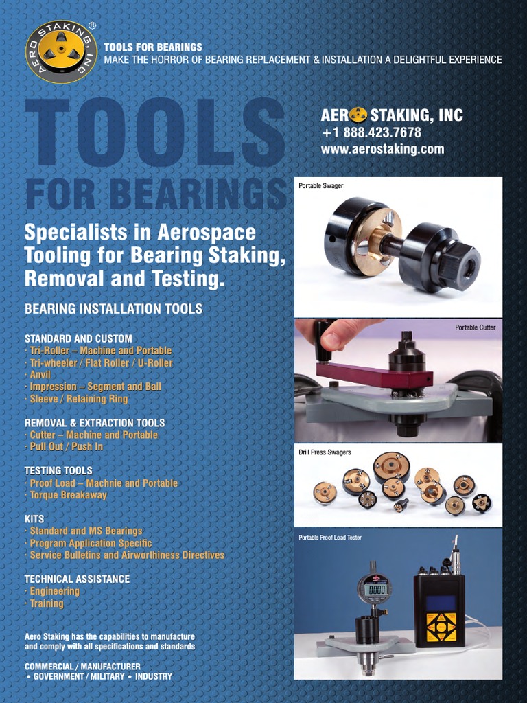 Specialists in Aerospace Tooling For Bearing Staking, Removal and ...