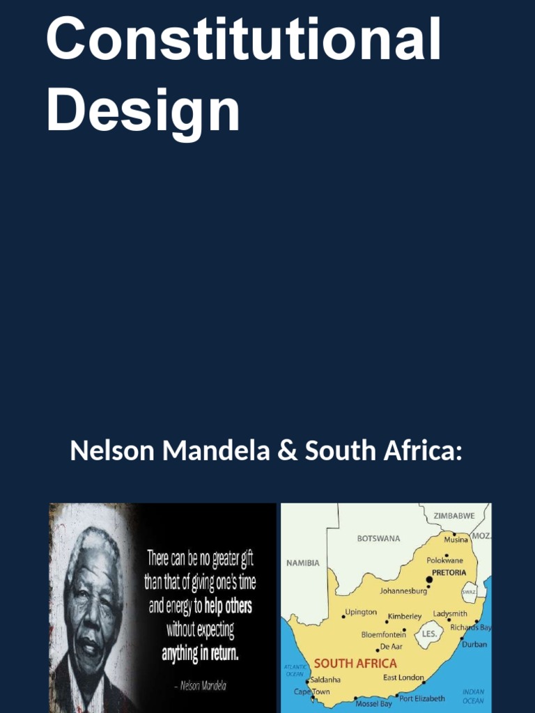 Constitutional Design | PDF | Apartheid | Nelson Mandela