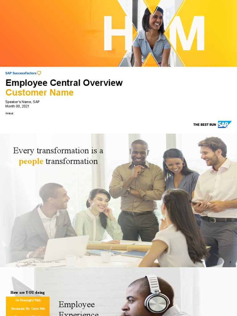 SAP SuccessFactors Employee Central High-Level Solution Overview | PDF ...