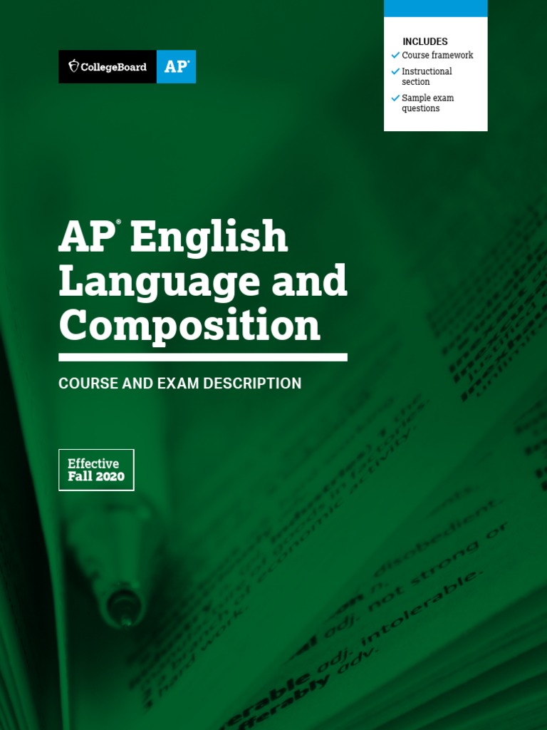 Ap English Language and Composition Course and Exam Description | PDF ...