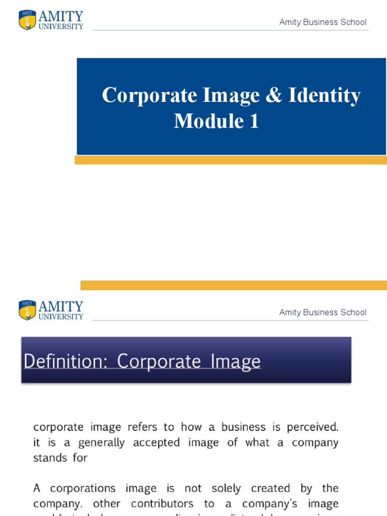 Corporate Image & Identity Insights | PDF